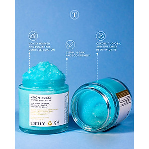 Truly Beauty KP Treatment Moon Rocks Sugar Scrub - Gentle and Fluffy Body Scrubs for Women Exfoliation, Natural Body Scrub - Body Exfoliating Scrub with Vitamin E and Essential Antioxidants.