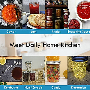 YEBODA 12 Pack 8 oz Mason Jars with Airtight Lids and Bands Glass Canning Jars Ideal for Preserving, Jam, Honey, Jelly, Wedding Favors, Shower Favors, Sauces, DIY Spice Jars, Salad