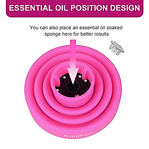 Collapsible Silicone Hair Dryer Diffuser - Travel and Easy Storage - Fit Most Hair Dryers with Nozzle Diameter D-1.575Inch to 1.968 Inch (4-5cm) - Pink