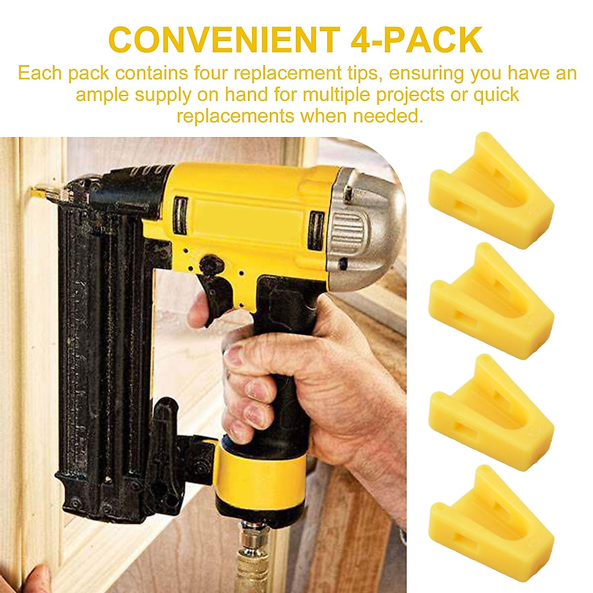 Nailer Tip 9R208924 9R208924-2 for DeWalt DWFP12233 (4 Pack), for DeWalt Nail Gun Parts Replacement