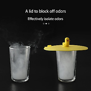 YLWX Silicone Duck Drain Cover, Bathroom Shower Drain Cover, Bathroom Kitchen Sink Cover, Bathtub Stopper (Size : Fashion Red*4)