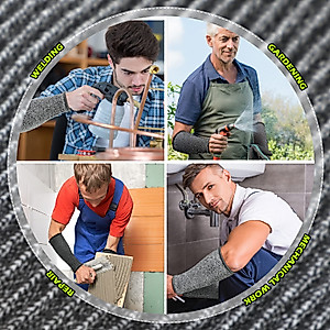 4 Pairs Cut Resistant Sleeve Arm Protection Sleeves Safety Protective Sleeves for Men Women (Simple Colors)