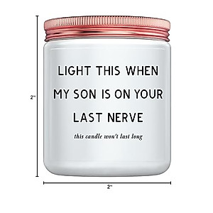 Daughter in Law Gifts - Best Birthday Christmas Mothers Day Gifts for Daughter in Law from Mother in Law or Father in Law - Funny Future Daughter in Law Sons Girlfriend Adult Candle Women Gift