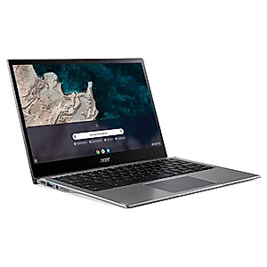 Acer Chromebook Spin 513 Convertible Laptop | Qualcomm Snapdragon 7c | 13.3" FHD IPS Touch Corning Gorilla Glass Display | 4GB LPDDR4X | 64GB eMMC | WiFi 5 | Backlit KB | Chrome OS | R841T-S4ZG, Gray