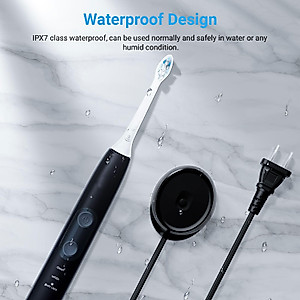 Replacement Model HX6100 Charger Compatible with Philips Sonicare Protective Clean 5100 5300 Electric Toothbrush Charging Base, HX6000 / HX8000 / HX9000 Portable Waterproof Power Cord