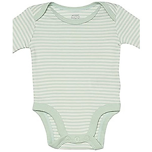 Amazon Essentials Unisex Babies' Long-Sleeve Bodysuits, Pack of 6, Ecru/Light Pink/Rose/Floral/Strawberry/Stripe, Newborn