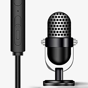 Lobonbo M18 3.5Mm Headphones with Subwoofer Earbuds Adjustable Volume Earphones Music Sports Gaming Headset with Mic