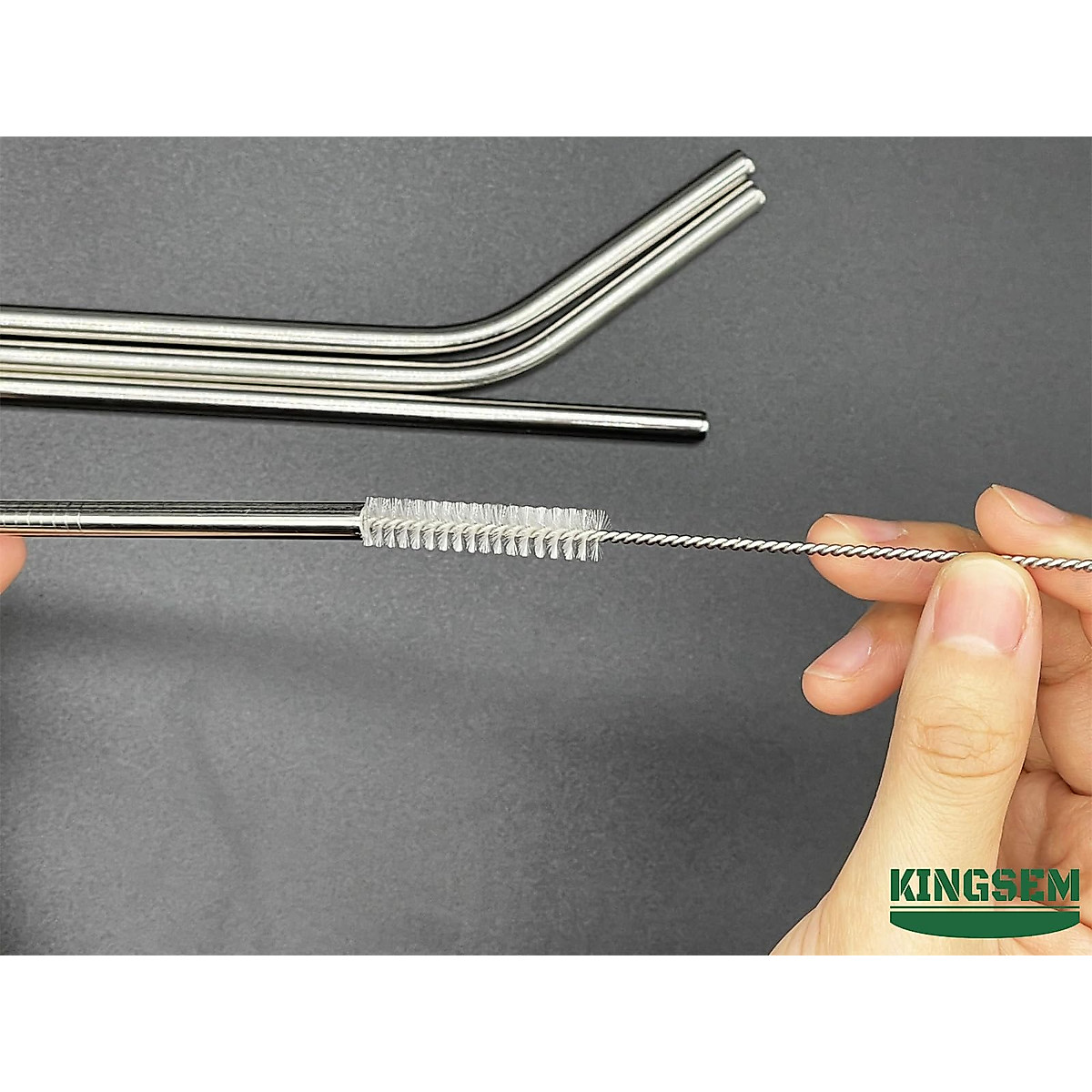 KINGSEM 20PCS Straw cleaner brush kit, straw brush of 8mm-10.6 inch for water bottle sippy cup with straw, glass straw,piper cleaning, tubes cleaning like filter and sink drain hair remover