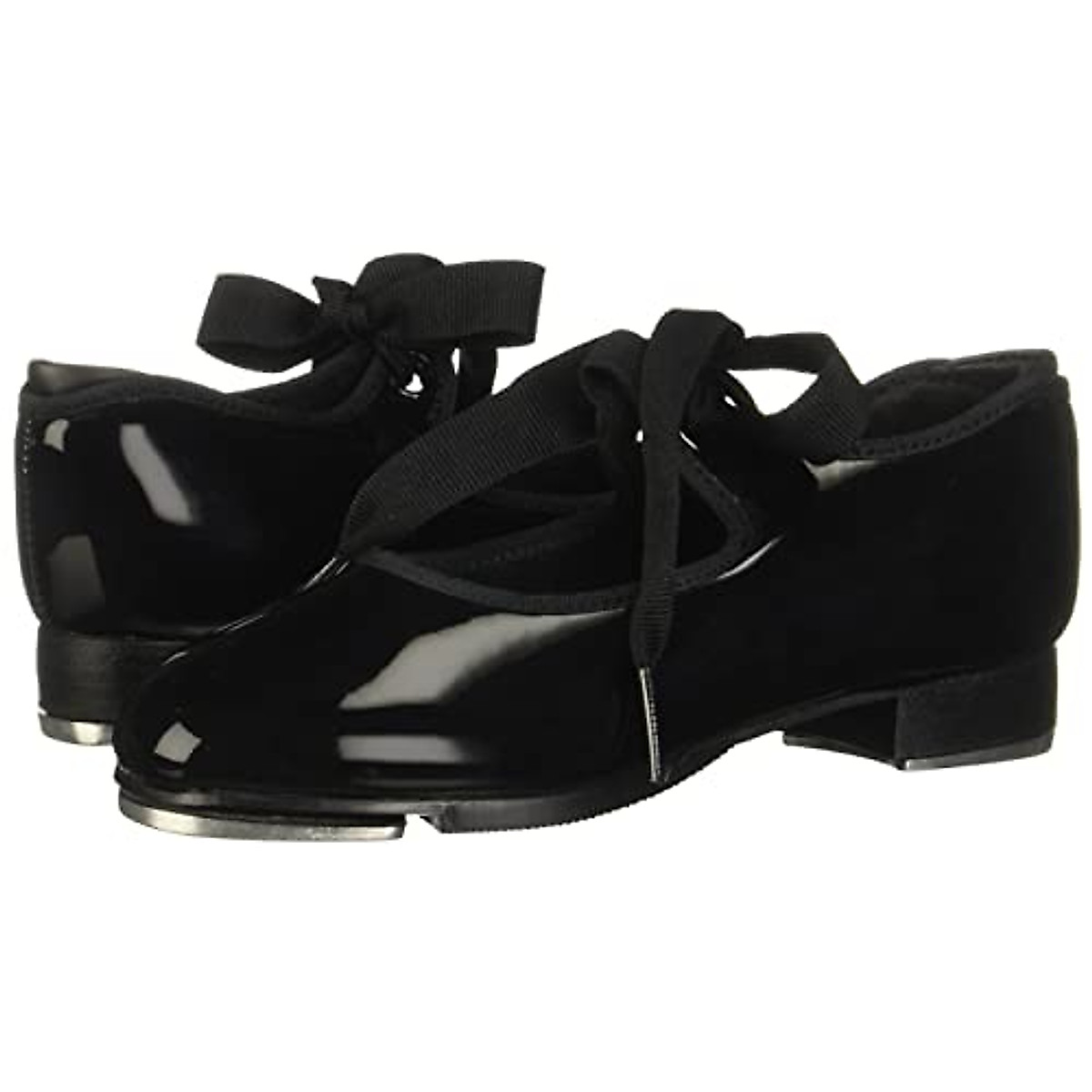 Capezio girls Jr. Tyette Tap Shoe, Black Patent, 9.5 W US Toddler