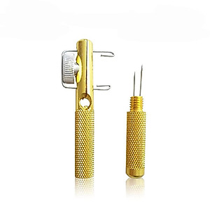 lasenersm 2 Pieces Fishing Line Knot Tying Tool Fishing Line Knotter Fishing Hook Knot Tying Tool Metal Fishing Line Hook Tie Device Fishing Hook Knot Tying Tool Fishing Knot Tying Tool, Golden