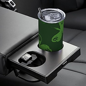 AFHYZY 20 oz Skinny Tumbler Reusable Coffee Travel Mug with Lids and Straws, Insulated Coffee Cups 20oz Stainless Steel Water Bottles Leak Proof for Office - St. Patrick's Day