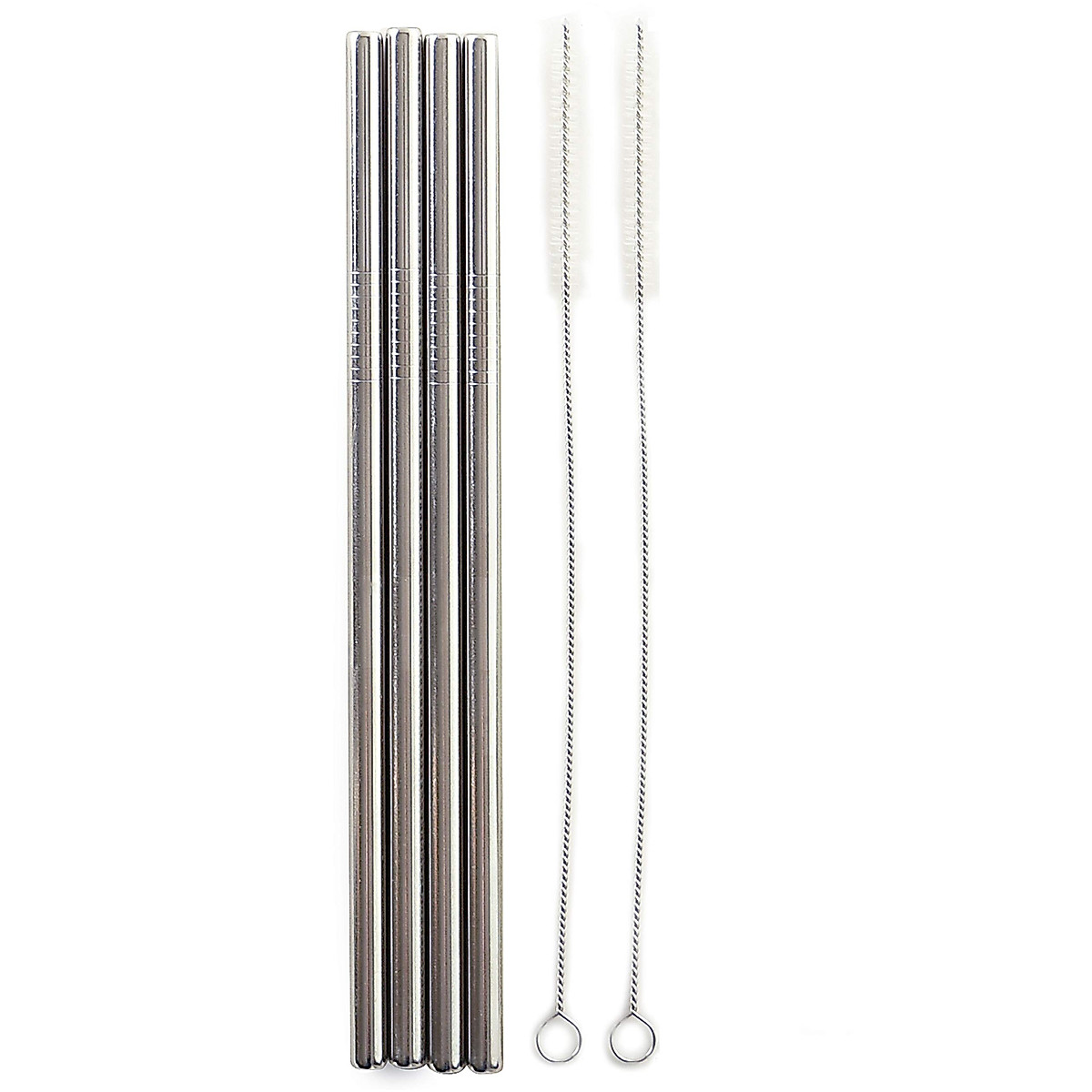 Norpro Stainless Steel Drinking Straws with 2 Cleaning Brushes