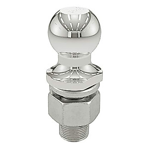 CURT 40056 Stainless Steel Trailer Hitch Ball, 10,000 lbs, 2-Inch Diameter, 1-1/4 x 2-5/8-Inch Shank