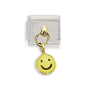 Clearly Charming Happy Face Dangle Italian Charm