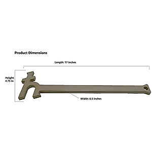 h-BAR Oven Rack Push Puller for Baking, Made in America 17" L x 4.75" H x 0.5" W, Unfinished American Birch Plywood - hBAR at Home Series