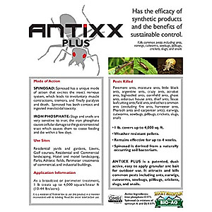 Antixx Plus Ant Earwig Cutworm Sowbugs Pillbug Cricket Slug Snail Killer 5 Pound OMRI Listed
