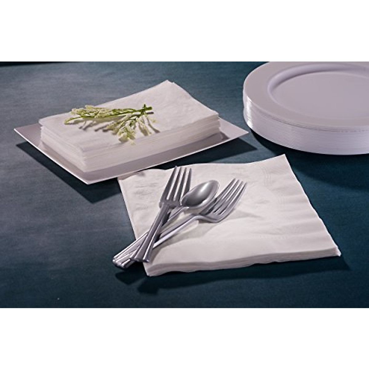 Premium White Napkins, 3 Ply Dinner Napkin Cloth Like | Value Pack 300 Count