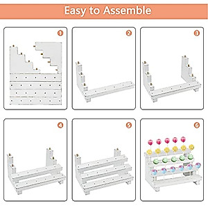 Cake Pop Stand Holder for Display, 22 Hole Solid Wood Lollipop Stand Holder for Weddings Baby Showers Birthday Parties Anniversaries Cake Pop Holder Cake Pop Stand (22 Hole)