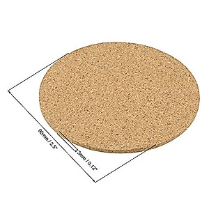 uxcell Cork Coasters Wooden Trivet Drinks Mats, Round 3.5 Inch Diameter, 0.12 Inch Thick for Home Bar Kitchen Restaurant Lab, Yellow, Pack of 12