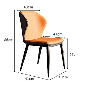 ZARBAILRE Kitchen Dining Room Chairs, Dining Chairs Side PU Cushion Chairs, Kitchen Chairs Restaurant Chairs for Kitchen Dining Room Side Chair (B Set of 1)