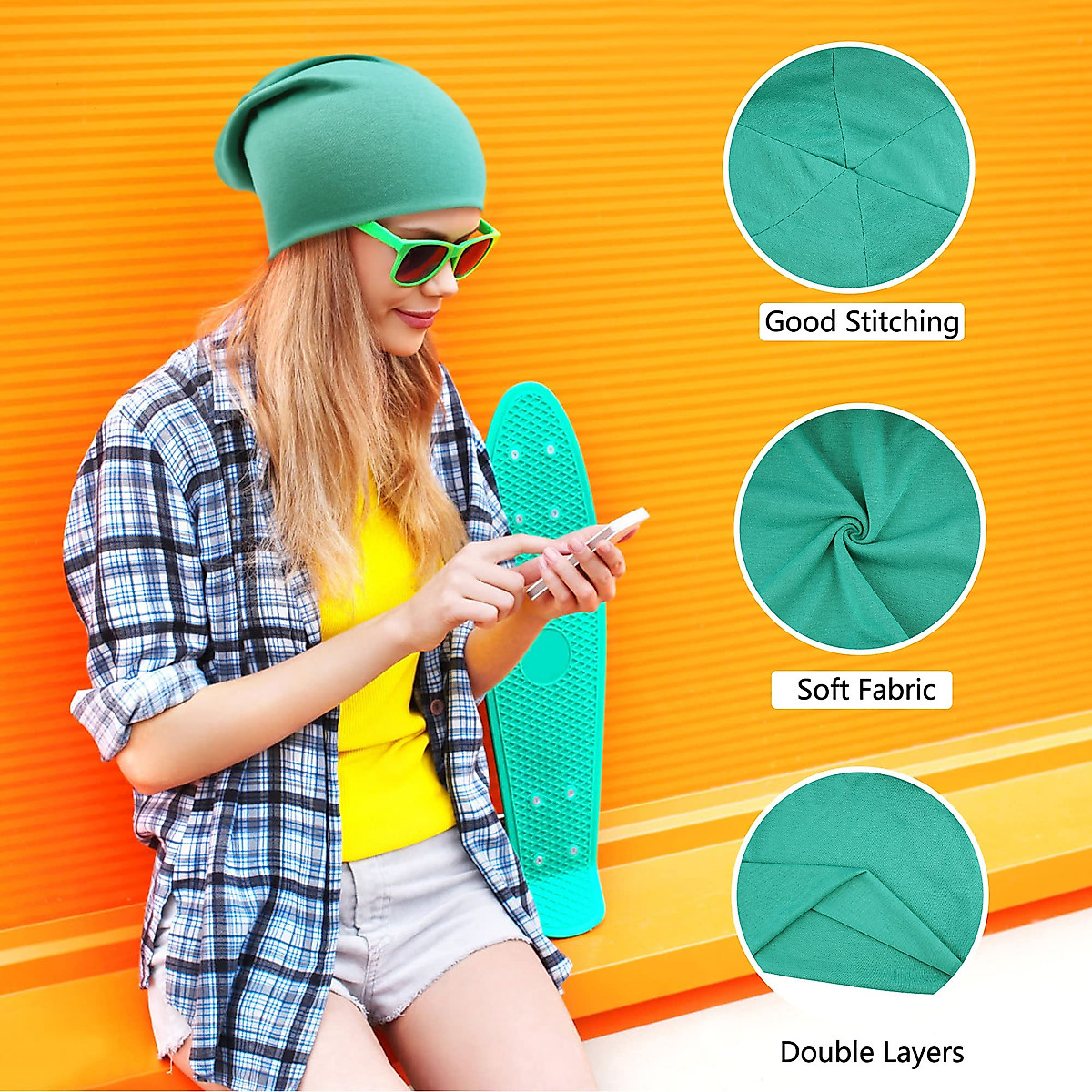 7 Packs Dwarf Hats -Halloween Gnome Dwarfs Costum for Men Women, Hip-Hop Knit Slouchy Beanies, Sleep Caps, Crayon Caps