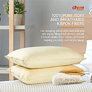 Cheer Collection U Shaped Body Pillow - Down Alternative Full Body Pillow for Side Sleeper, Pregnancy, Neck and Shoulder Support - Zippered Cover