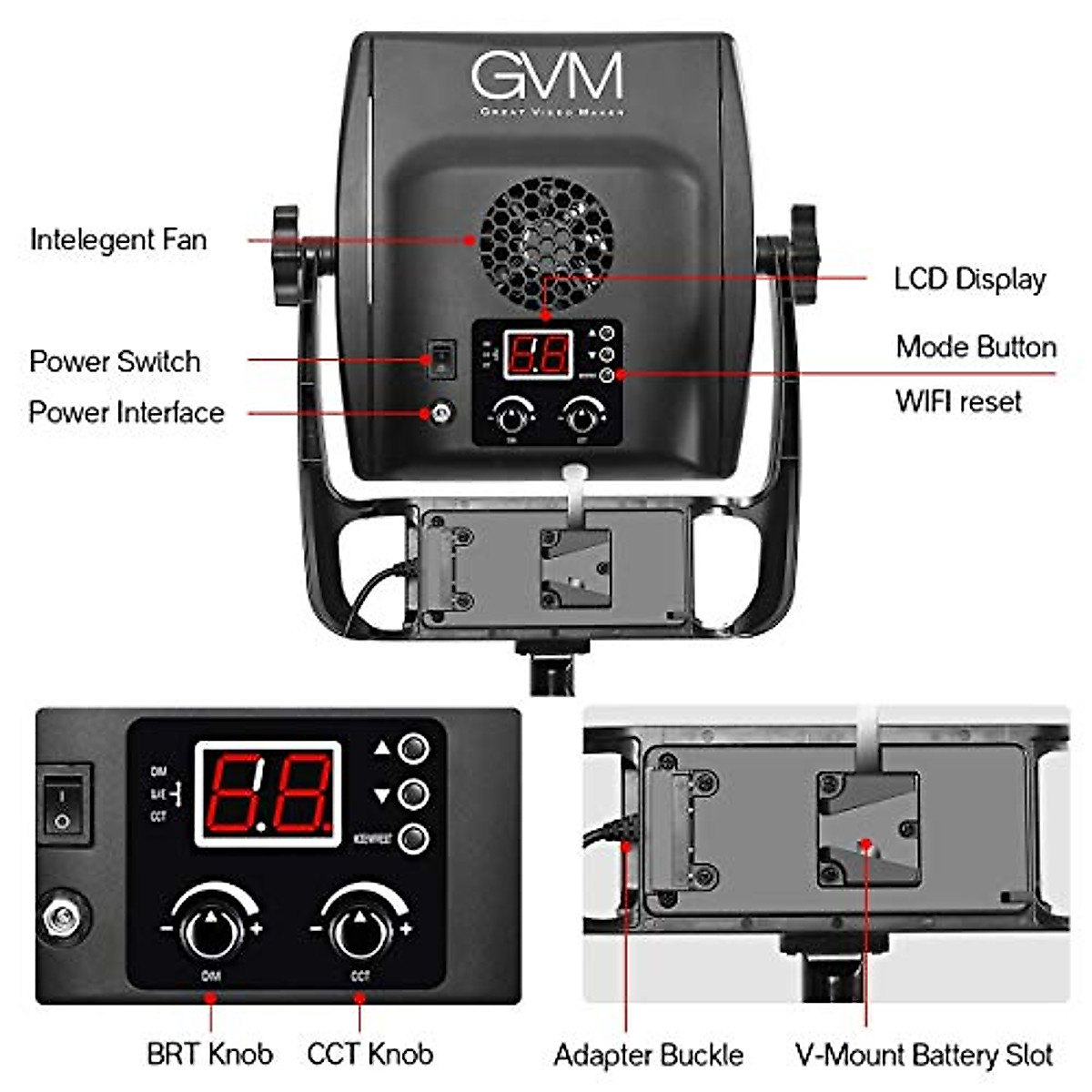 2 Packs Dimmable Bi-Color LED Video Lighting Kits with APP Control, 50W Optical Lens Variable 3200K~5600K, CRI 97+ LED Panel Light, Photography Lighting Kit, for YouTube Studio Photography