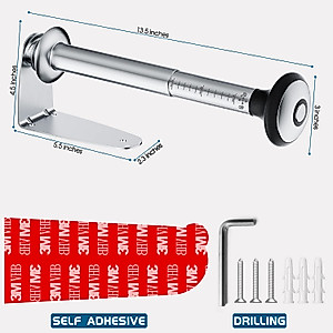 Paper Towel Holder Single Hand Tear - Upgraded Patented Signice Paper Towel Holder Under Cabinet Self Adhesive Towel Holders Wall Mount Hanging Counter Paper Towels Holder Rack for Kitchen (Stainless)