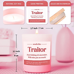 Coworker Leaving Gifts for Women - Unique Lavender Soy Wax Candle 13oz, Going Away Gift, New Job Gifts, Retirement Gifts, Goodbye Gifts, Farewell Gifts for Coworker, Women, Men, Friends