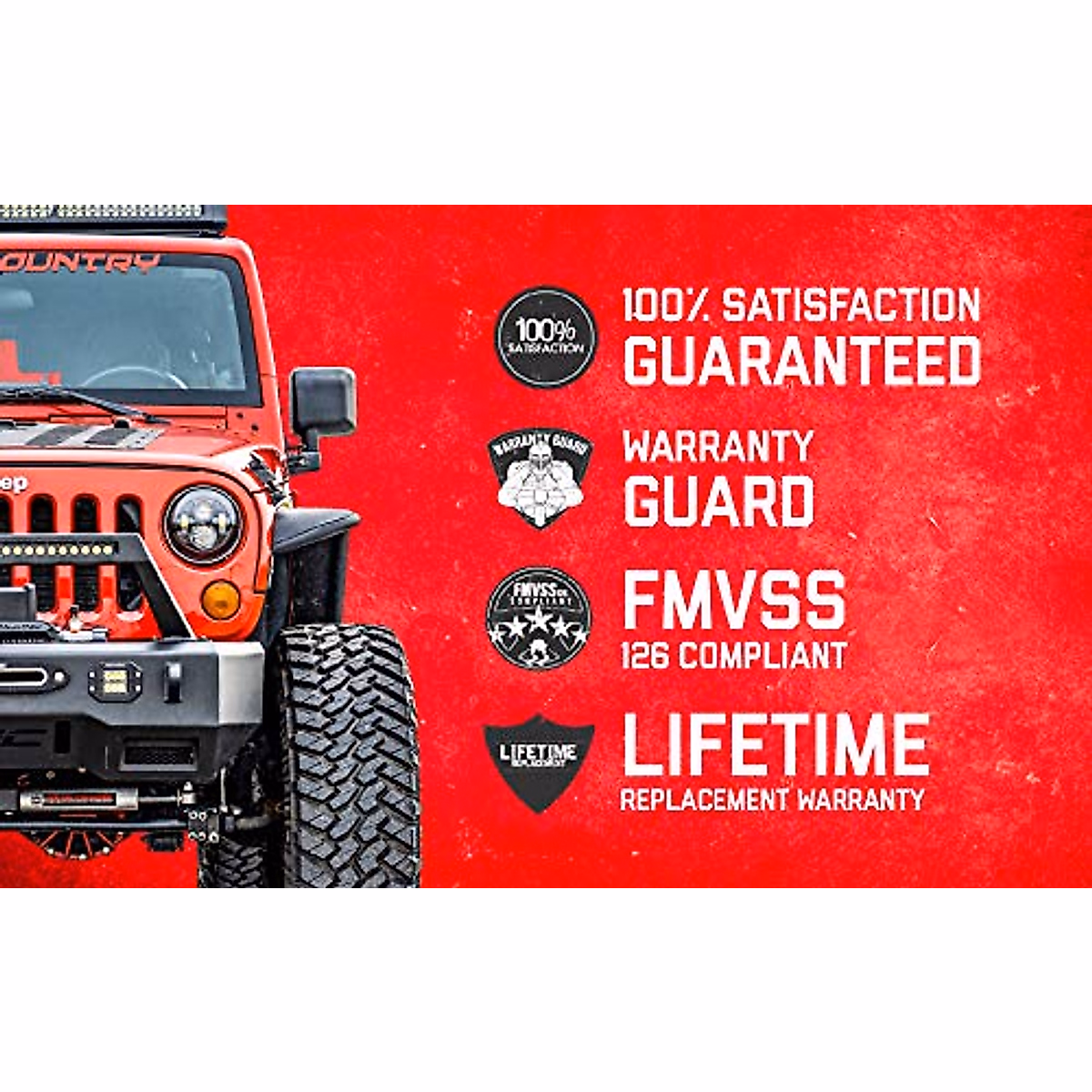 Rough Country Tow Hook Shackle Mounts for 2007-2013 Chevy/GMC 1500 - RS148 , Black