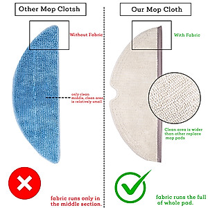 ibrush Mop Cloth for Roborock S5 Max Pack of 2, Roborock S5 Max S50 S55 S6 S6 Maxv S6 Pure Compatible Mop Cloth, Washable Roborock Compatible Mop Clothes