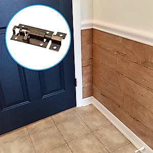 Mikayon 2 Inches Sliding Door Latch,6 Pcs Golden Latch Lock,Barrel Bolt Latch with Screws,Stainless Steel Barrel Bolt for Door Bedroom Bathroom Window Fence (Antique Bronze)