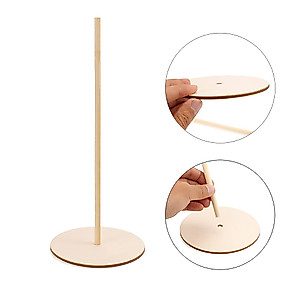 esowemsn 3pcs Wooden Donut Stands Detachable Donut Dessert Display Stand Holder for Wedding Birthday Treat Parties Accessories
