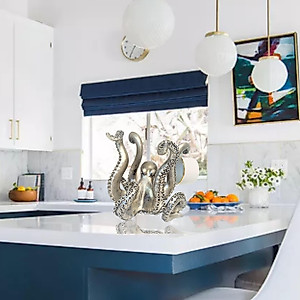 Vintage Style Octopus Coffee Mug Tea Cup Holder in Silver Tone Kitchen Dining Coffee Bar Statue Accessory