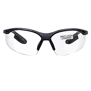 voltX 'Constructor' SAFETY READERS (CLEAR +2.0 Dioptre) Full Lens Reading Safety Glasses ANSI Z87.1+ & CE EN166F, Wraparound Style - Includes Safety Cord with headstop - UV400 anti fog coated lens