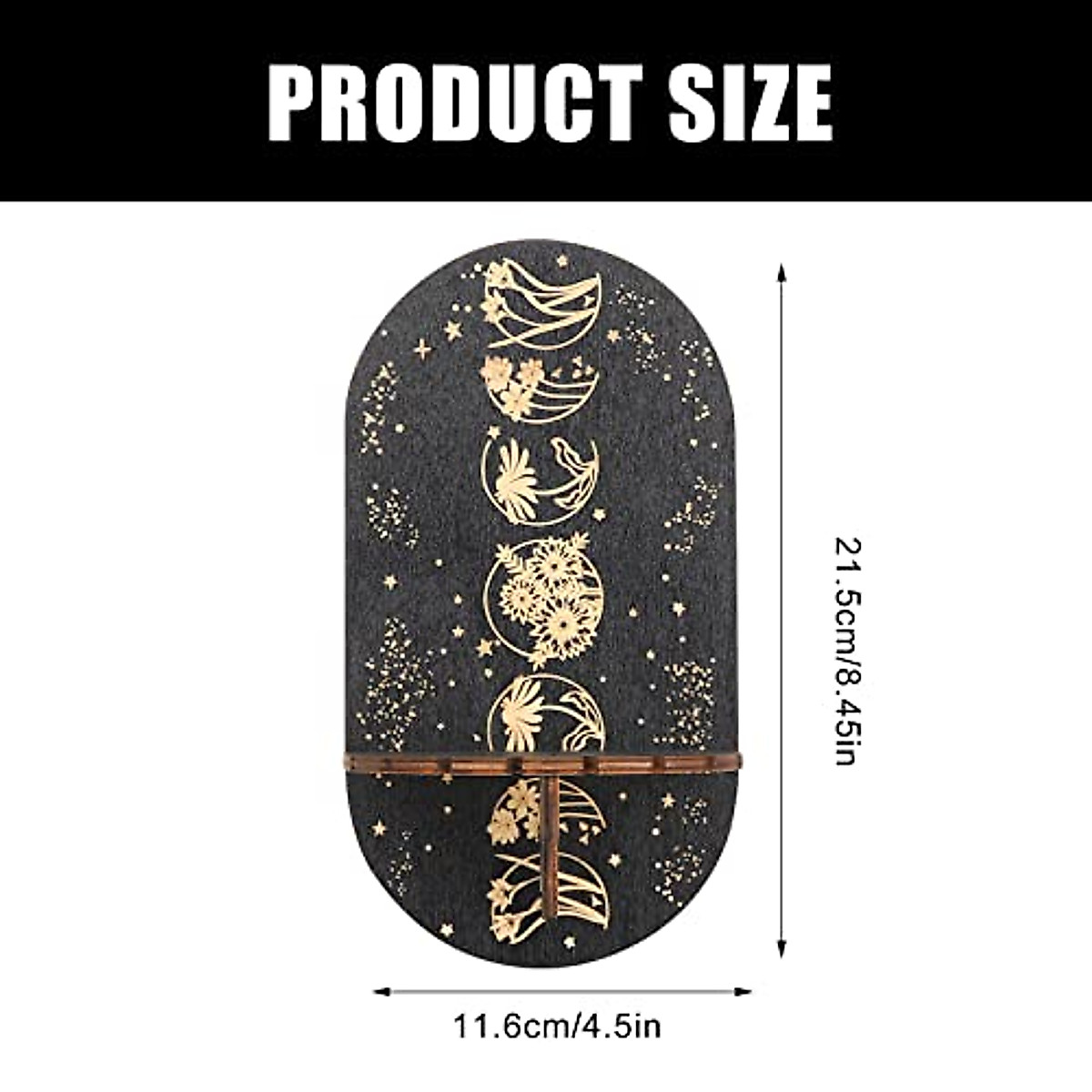 ABOOFAN 2pcs Crystals Wall Display Crystal Holder Wall Mount Display Shelf Bohemian Moon Phrase for Crystals Gems Divination Wiccan Altar Supplies