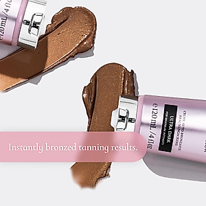 Loving Tan Bronze Shimmer Luminous Cream, Ultra Dark - Streak Free, Natural Looking, Instant Sunless Tanner - 6+ Self Tanning Applications per Tube, Cruelty Free - 4 FL Oz