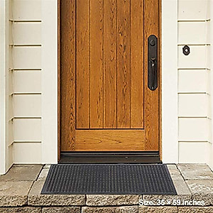 Dogdong Cushioned Anti-Fatigue Kitchen Rug, Waterproof Non-Slip Kitchen Mats and Rugs Heavy Duty PVC Ergonomic Comfort Standing Foam Mat for Kitchen, Floor Home, Office, Sink, Laundry