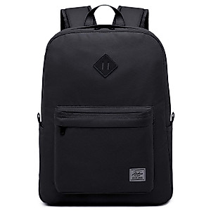 Abshoo Classic Basic Lightweight Backpack for School Water Resistant Casual Daypack Backpacks Bookbag (Black)
