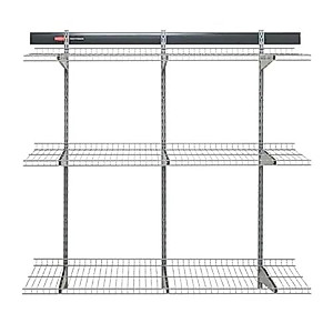 Rubbermaid Fasttrack Rail Storage 48"x16" 3-Shelf Kit, 350 lbs. Per Shelf, for Home/Garage/Shed/Workshop Organization