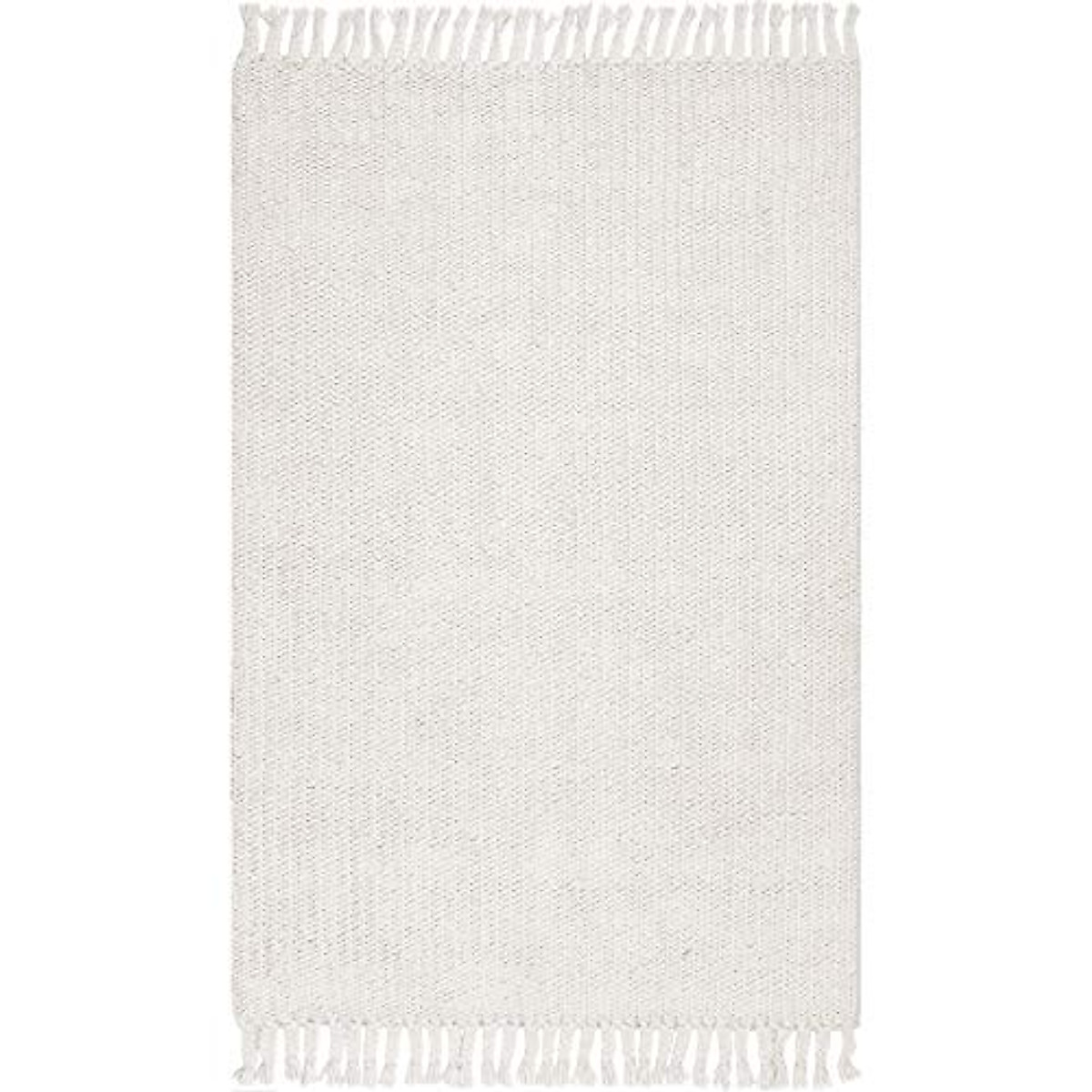 nuLOOM Keren Casual Wool Tassel Area Rug, 8x10, Off-white