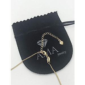 AMA 18K Gold-Plated Guadalupe Pendant Choker with Swarovski - 18-Inch Adjustable Golden Chain with Red, Green, White Crystal-Encrusted Virgin Mary Piece - Hypoallergenic Religious Jewelry for Women