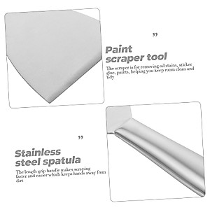KITANDOVE Stainless Steel Scraper Metal Scraper Paint Scraper Tool for Painting Paint Spatula Scraper Tool for Stains Scrapers for Wallpaper Kitchen Scraper Stainless Steel Kitchen Tool