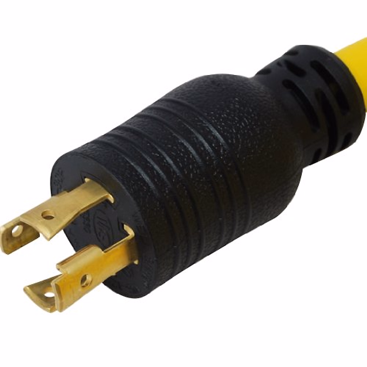 Conntek YL1430520S 30 4 Prong to 15/20 Amp Generator Y-Adapter, Yellow/Blue