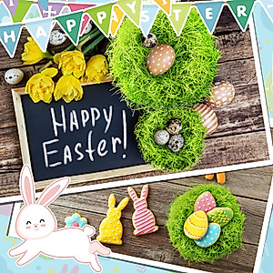 Zonon 10.6 oz/ 300 g Easter Basket Grass Filler Paper Easter Basket Stuffing Grass Bulk Shredded Tissue Easter Grass Gift Filler for Easter Egg Basket Stuffer Party Supplies DIY Candy Package (Green)