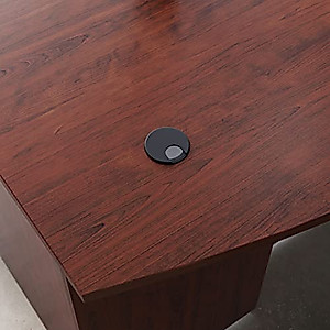 OfficeWorks by Sauder Affirm 72" Bow DEK 2drwr Ped Ste, L: 71.10" x W: 35.43" x H: 29.29", Classic Cherry Finish