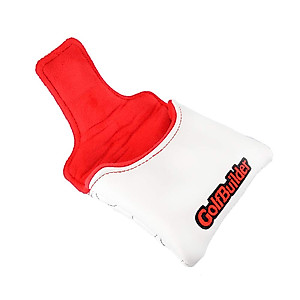 GOOACTION 1PC Spider Golf Club Mallet Putter Cover Magnetic Closure with Creative Embroidery Pattern Synthetic Leather White Golf Head Covers