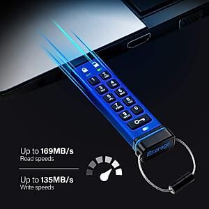 iStorage datAshur PRO 4 GB | Encrypted USB Memory Stick | FIPS 140-2 Level 3 Certified | Password Protected | Dust/Water Resistant