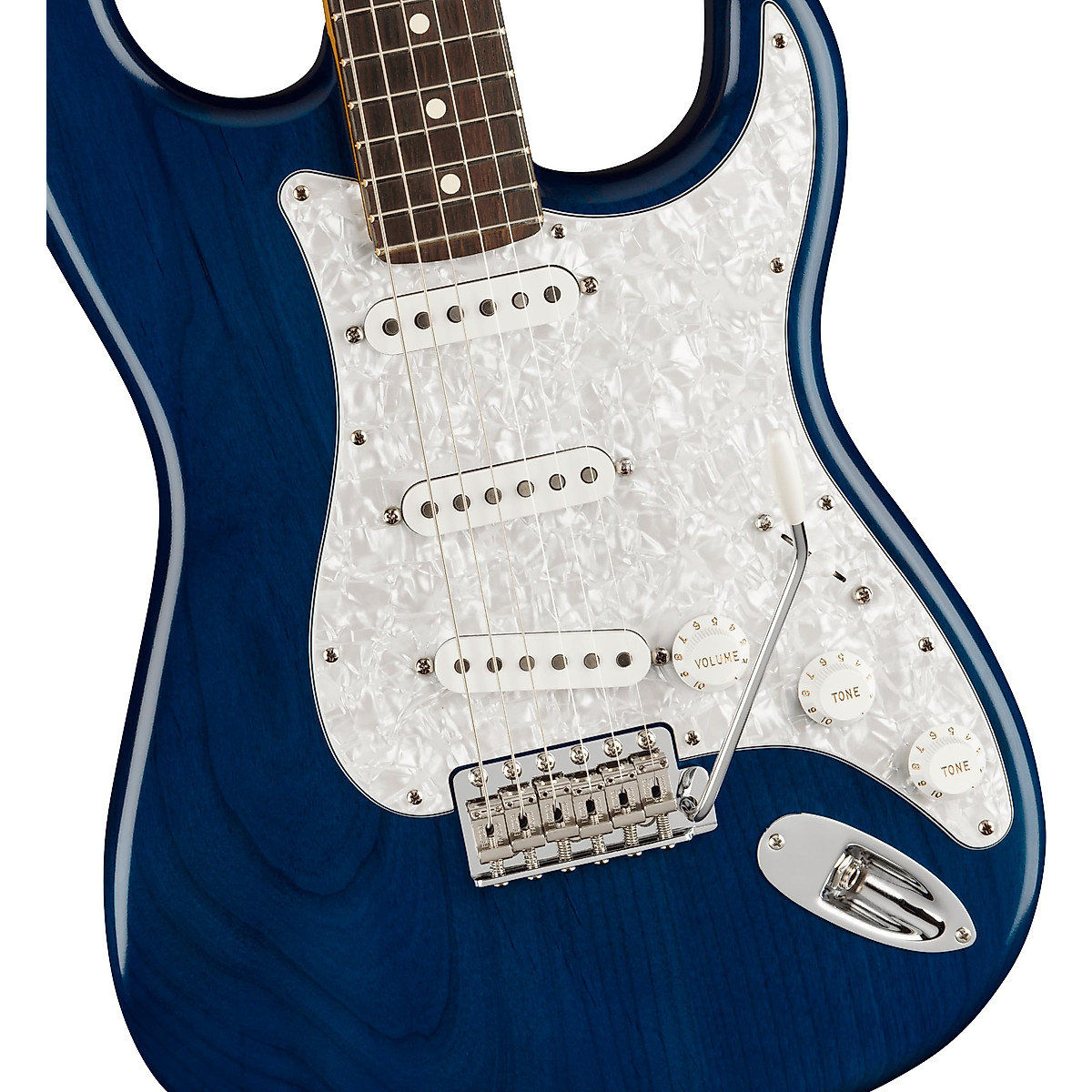 Fender Cory Wong Stratocaster Electric Guitar, Sapphire Blue Transparent, Rosewood Fingerboard