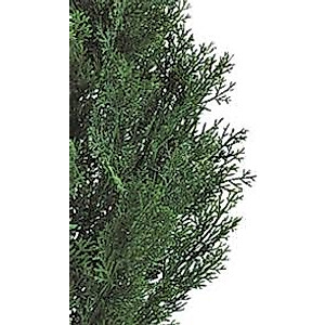 TRESIL Two 4 Foot Outdoor Artificial Cedar Topiary Trees Uv Rated Potted Plants